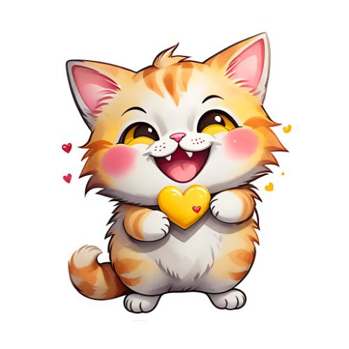 Set 5 Stickere Pisica - Model - 132 - 10 CM - eMAG.ro