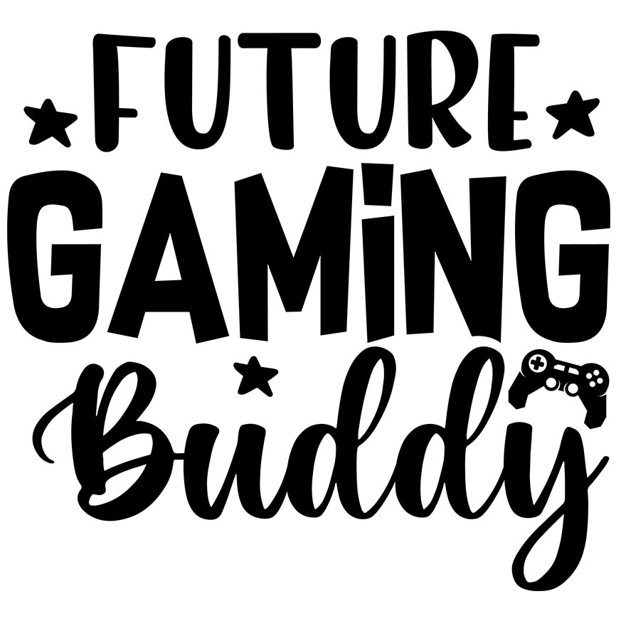 Sticker Exterior cu textul in engleza "Future gaming buddy" - viitor amic pentru jocurile video ...