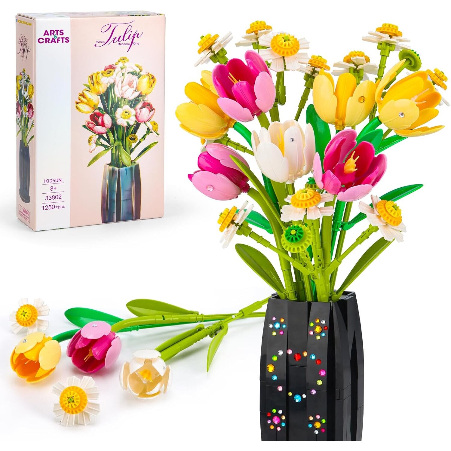 Set de blocuri de constructie buchet, GOSTOCK®, obiecte si decoratiuni ...