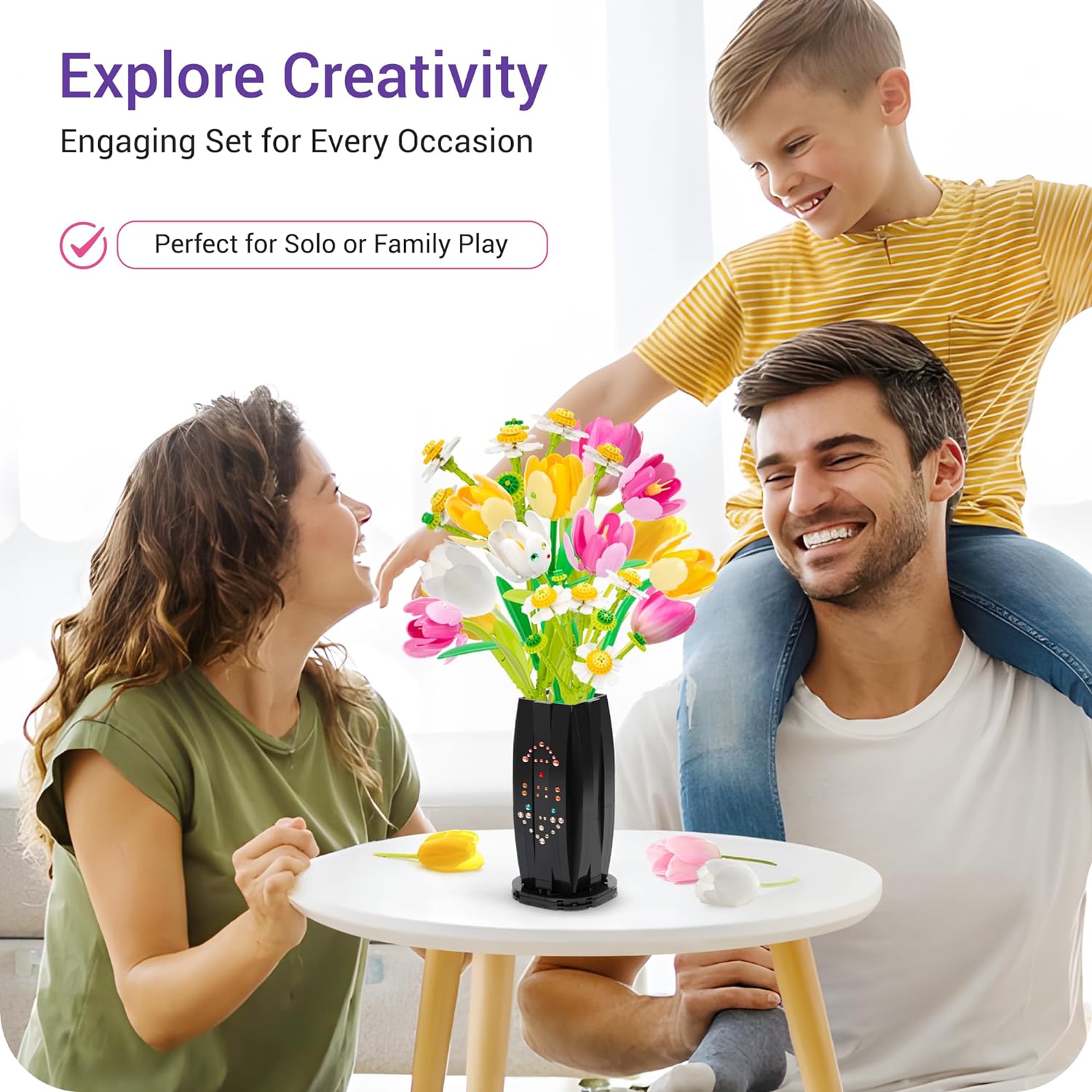 Set de blocuri de constructie buchet, GOSTOCK®, obiecte si decoratiuni ...