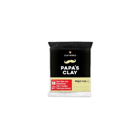 Pasta Polimerica Papa's Clay, 60g, Galben Pastel - eMAG.ro
