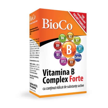 Vitamina B complex Forte x 100 comprimate / Bioco - eMAG.ro