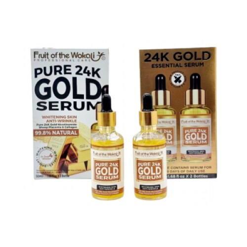 Pachet 2 Seruri Antirid 24K Gold, cu particule de aur si Colagen, 2 x ...