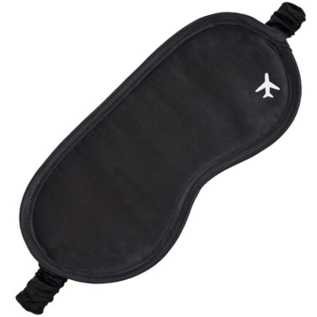 Masca pentru somn HASEPE, model cu avion 3D, 20 cm, negru - eMAG.ro