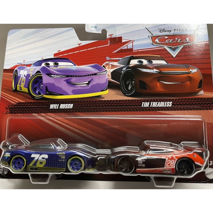 Set 2 masinute Cars - Will Rusch si Tim Treadless - 1/55 - eMAG.ro