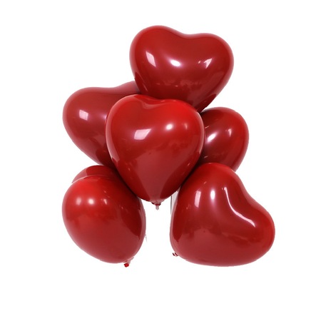 Set 50 baloane latex in forma de inima, dublu strat, 10 inch, decor ...