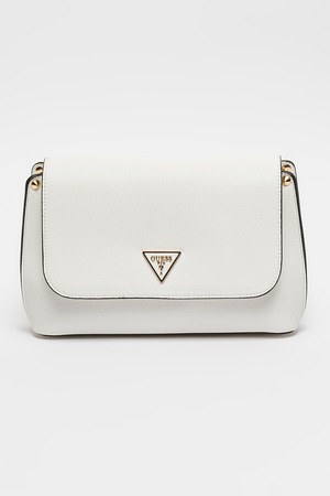 GUESS, Geanta crossbody din piele ecologica cu clapa Emiliya, Gri pal ...