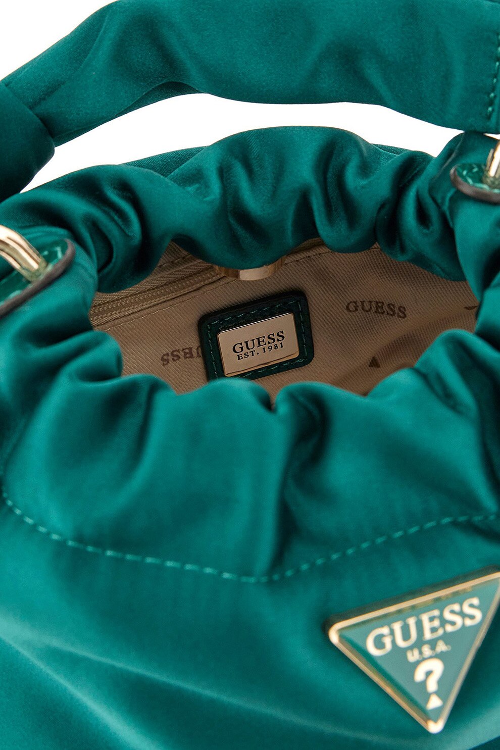 GUESS, Geanta bucket Twiller, Verde - eMAG.ro
