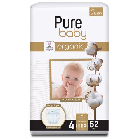 Scutece Pure Baby Nr. 4 (7-16kg) 52 buc./pachet - eMAG.ro