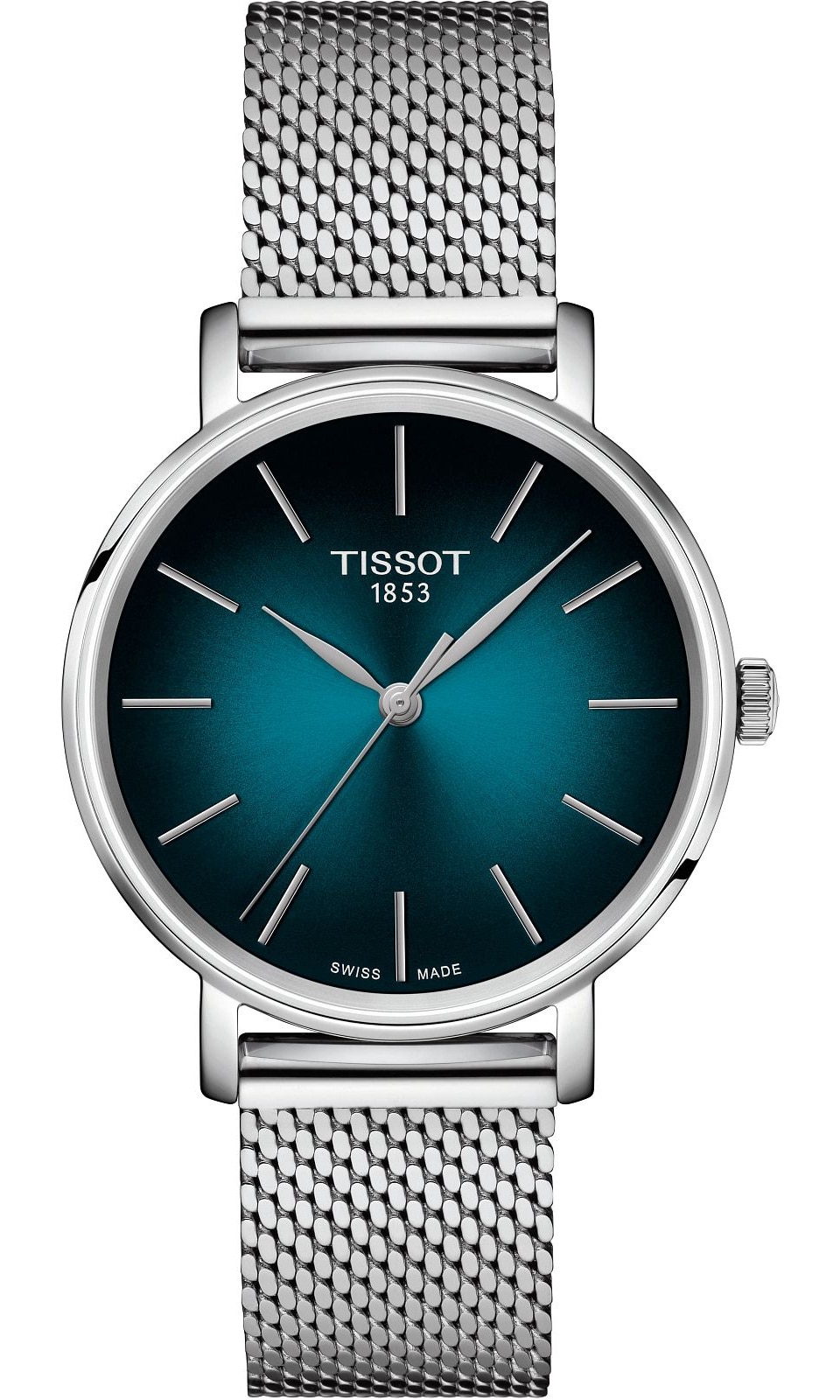 Ceas dama Tissot Everytime Lady, argintiu-turcoaz - eMAG.ro