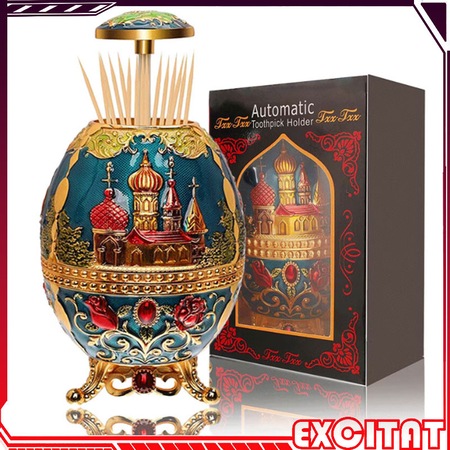 Dispenser pentru scobitori, EXCITAT®, Stil retro castel, Portabil ...
