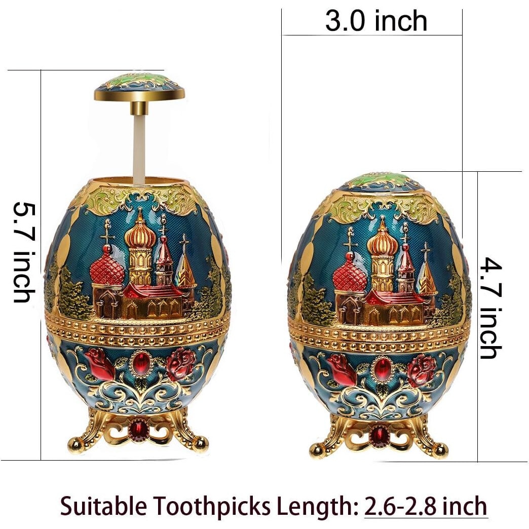 Dispenser pentru scobitori, EXCITAT®, Stil retro castel, Portabil ...