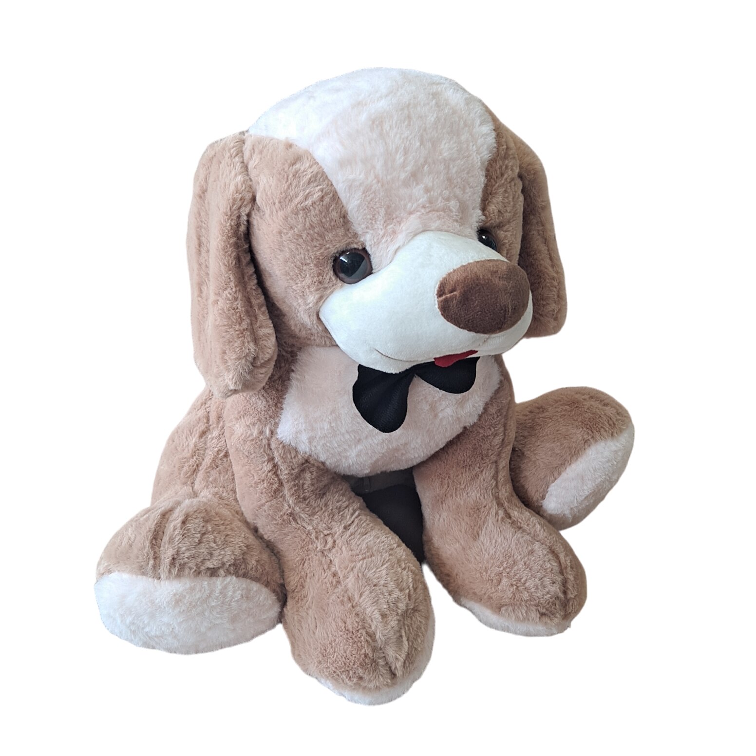 Catel din plus cu papion, 40 cm, maro, Toyska® - eMAG.ro