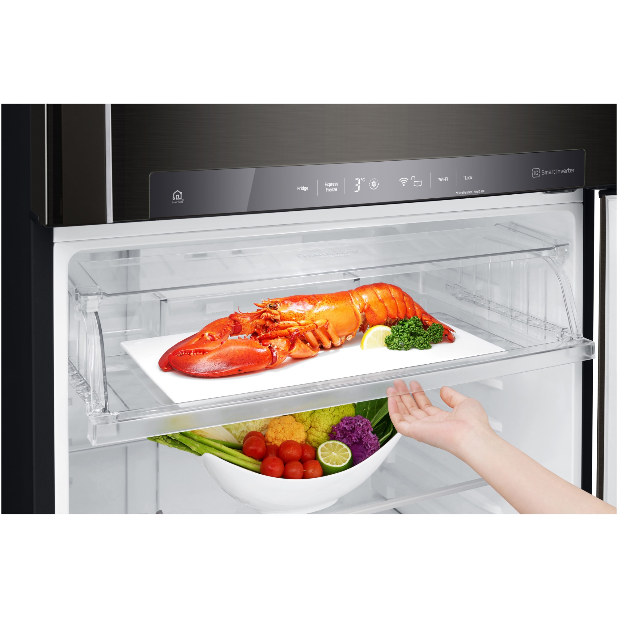 Frigider cu doua usi LG GTF744BLPED, 509 l, Total No Frost ...
