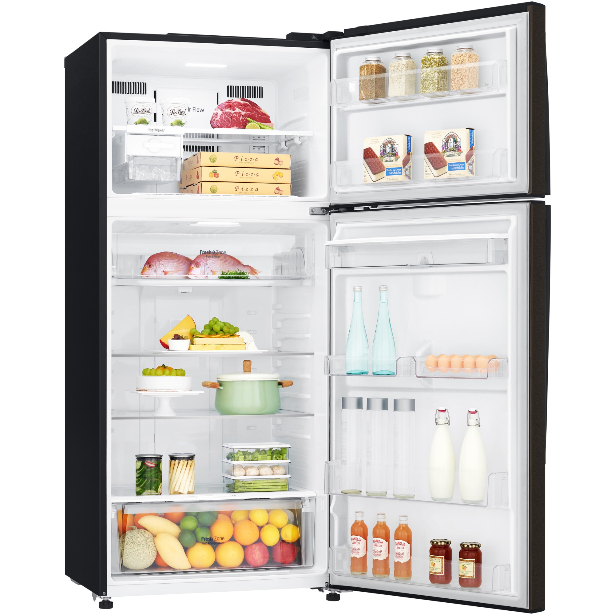 Frigider cu doua usi LG GTF744BLPED, 509 l, Total No Frost ...