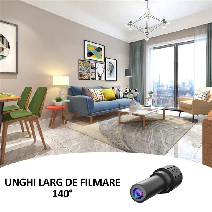Mini camera de supraveghere WiFi, NEXTLY, FULL HD 1080p. pentru spionaj ...