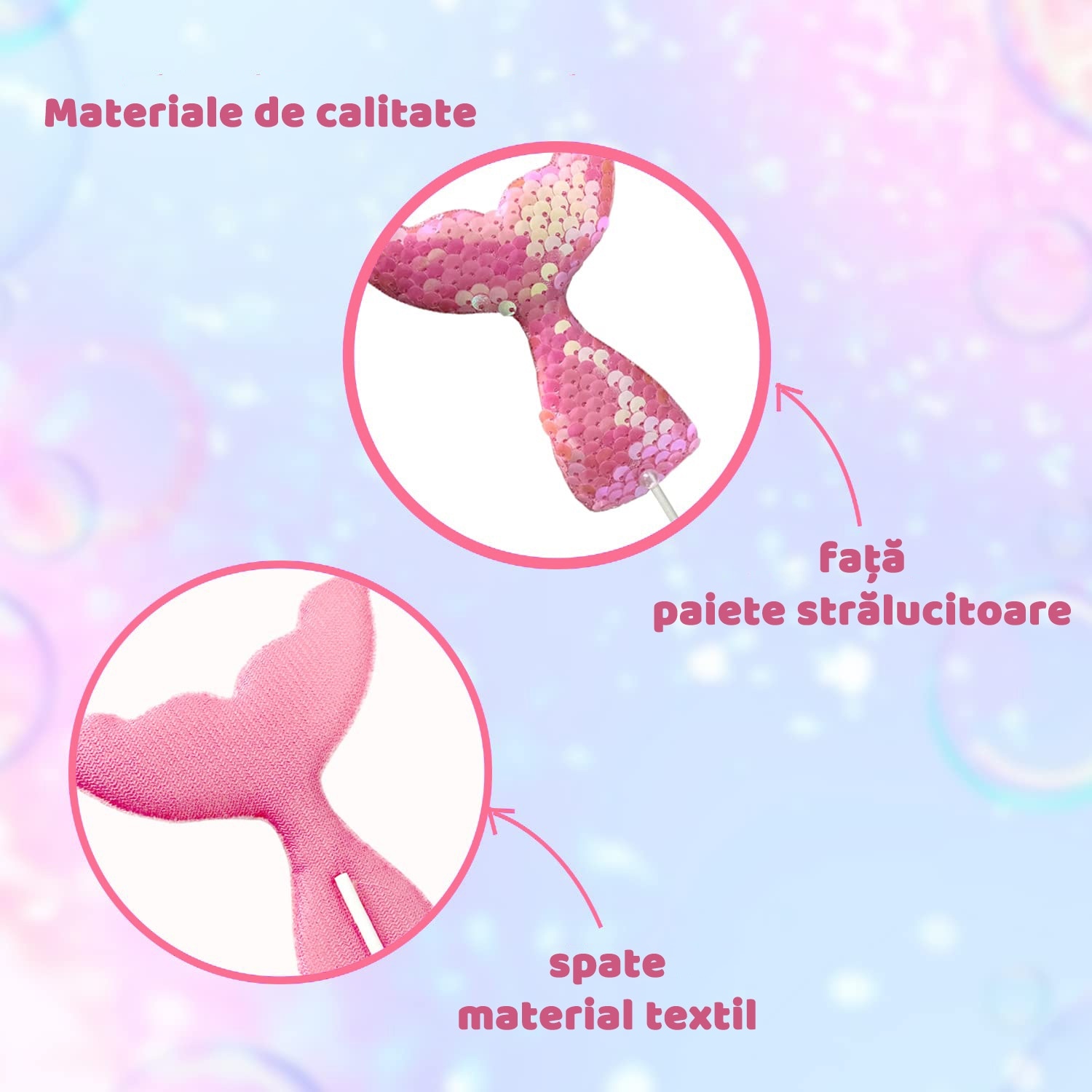 Set Decorativ pentru Tort cu 4 Piese - Topper Coada de Sirena, Scoica ...