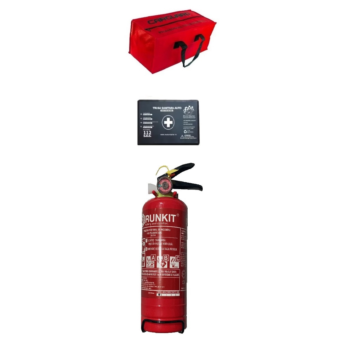 Set Siguranta Rutiera Omologat R.A.R. - Stingator Metalic 1KG, Trusa ...