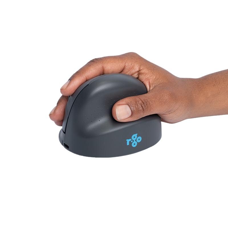 Mouse vertical, R-Go Tools HE Basic, Bluetooth, gri, mediu - eMAG.ro