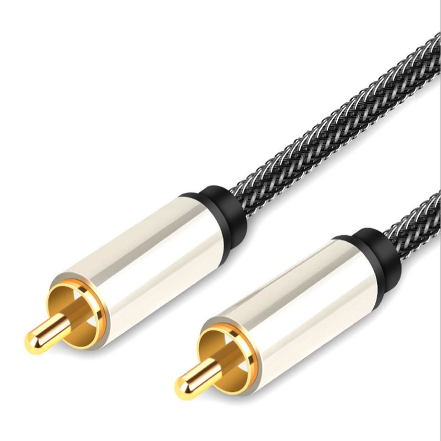 Cablu audio HiFi 5.1 RCA Coaxial Digital, 3m, SPDIF, tata, Negru/Gri ...