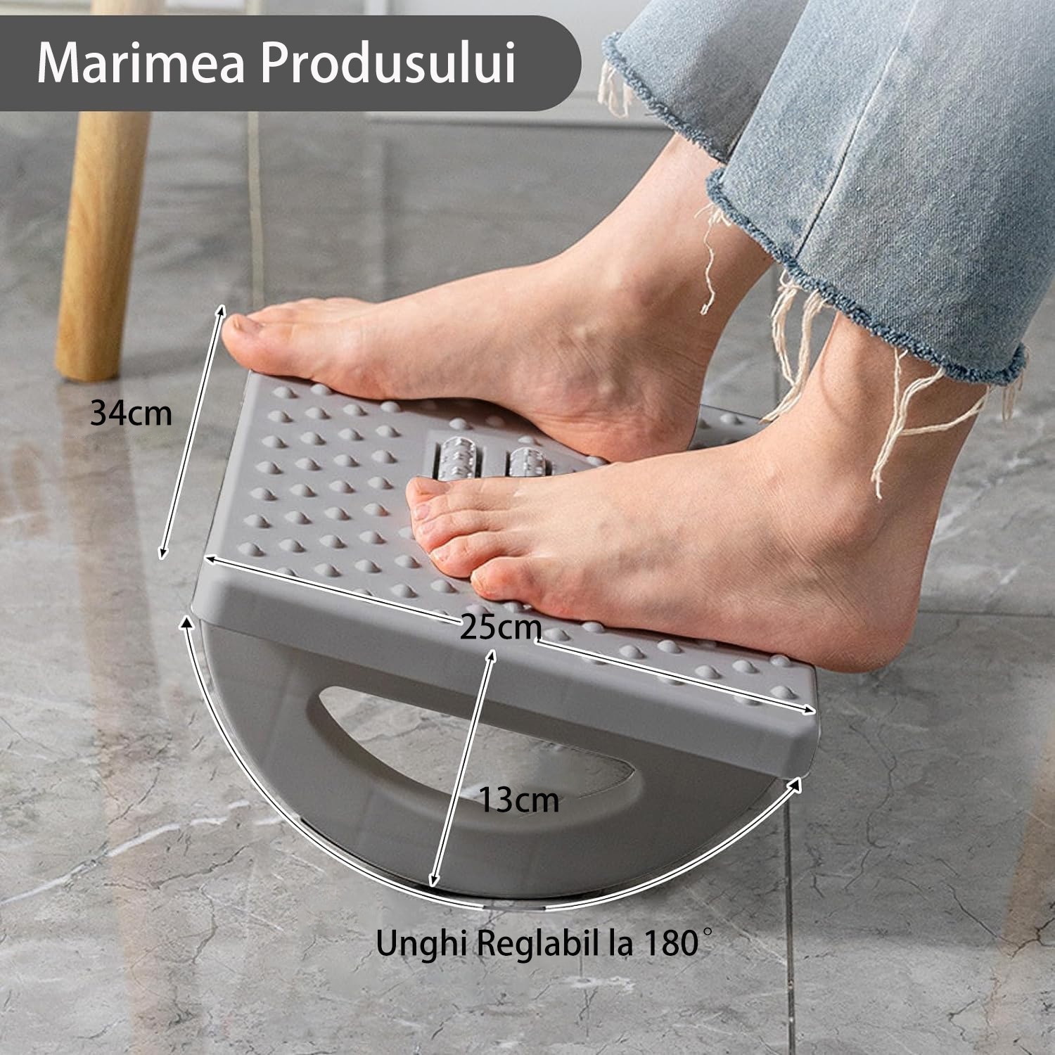 Suport Picioare Pentru Birou, BYONDSELF®, Functie de Masaj, Anti ...