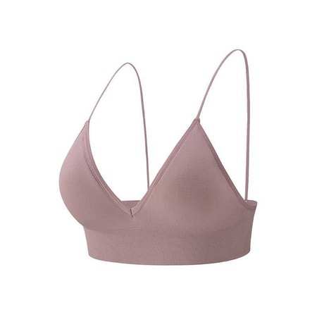 Bustiera sport, fara cusaturi, respirabila, bumbac, roz, S - eMAG.ro