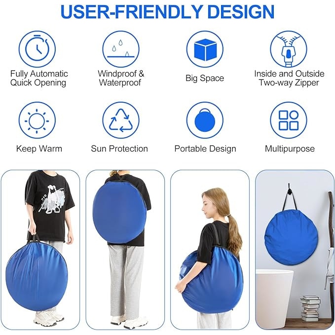 Cort pentru dus solar, XGETOP®, instalare rapida, husa depozitare ...