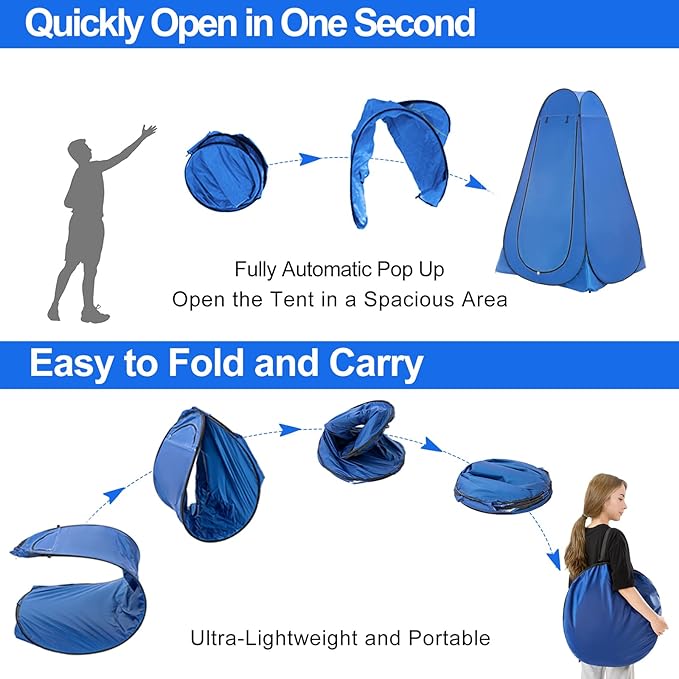 Cort pentru dus solar, XGETOP®, instalare rapida, husa depozitare ...