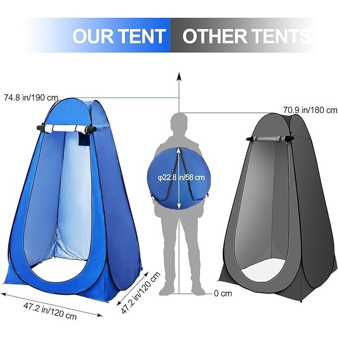 Cort pentru dus solar, XGETOP®, instalare rapida, husa depozitare ...