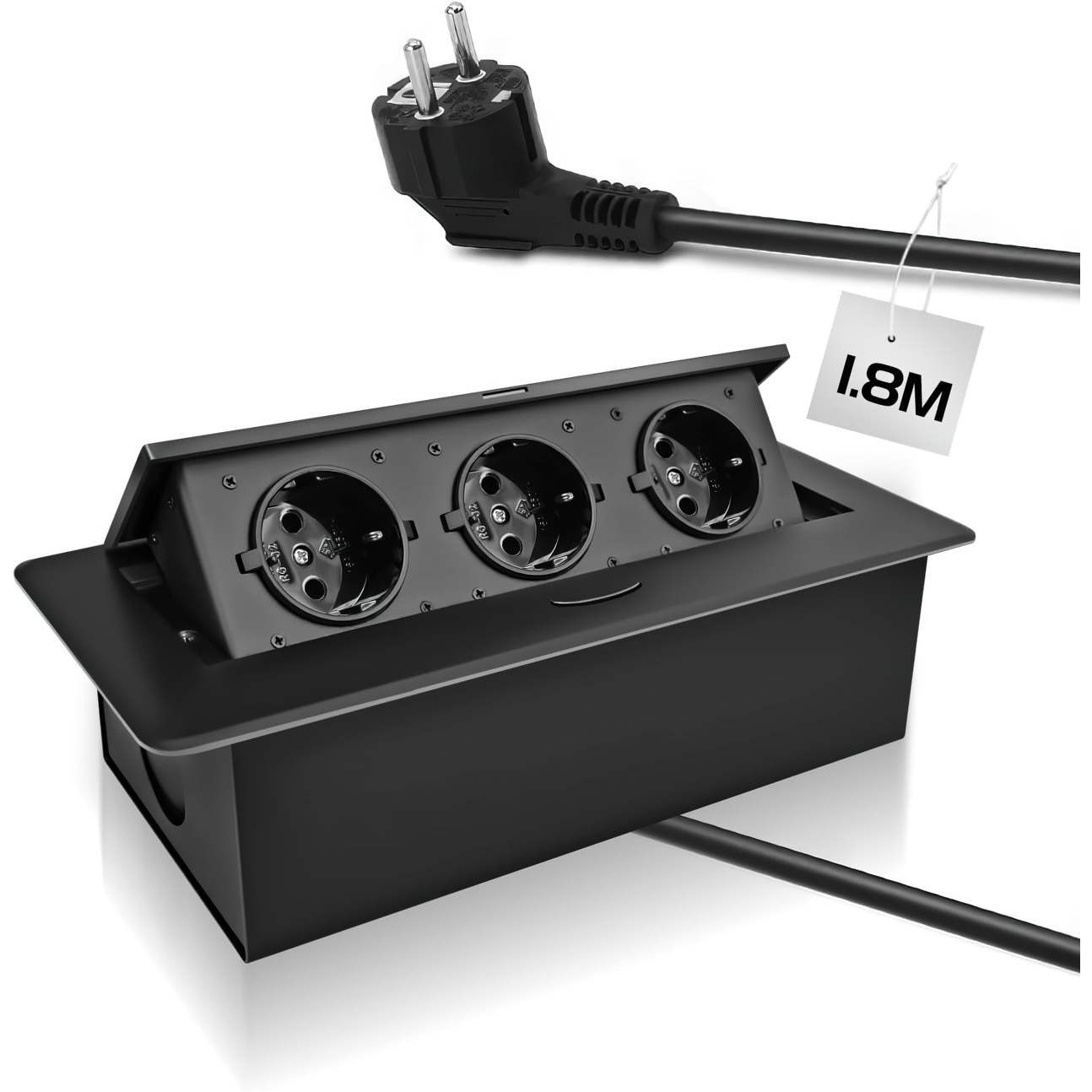 Priza Incorporabila in Blat Bucatarie, Masa sau Birou EXCITAT®, 3 Prize ...