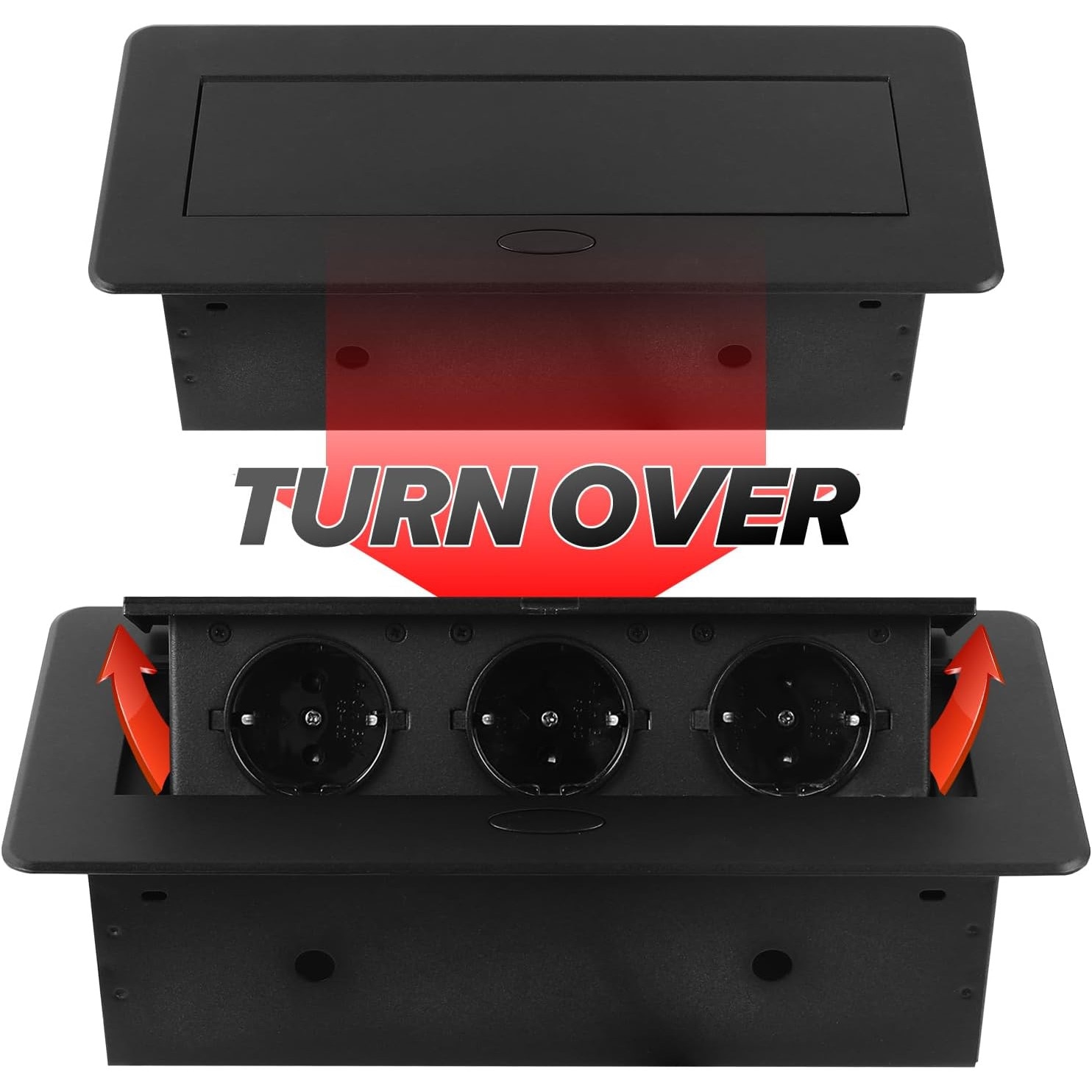 Priza Incorporabila in Blat Bucatarie, Masa sau Birou EXCITAT®, 3 Prize ...