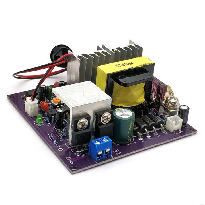 Modul PCB invertor de tensiune, DC12v-AC 220v 50Hz, 300W, Multicolor ...