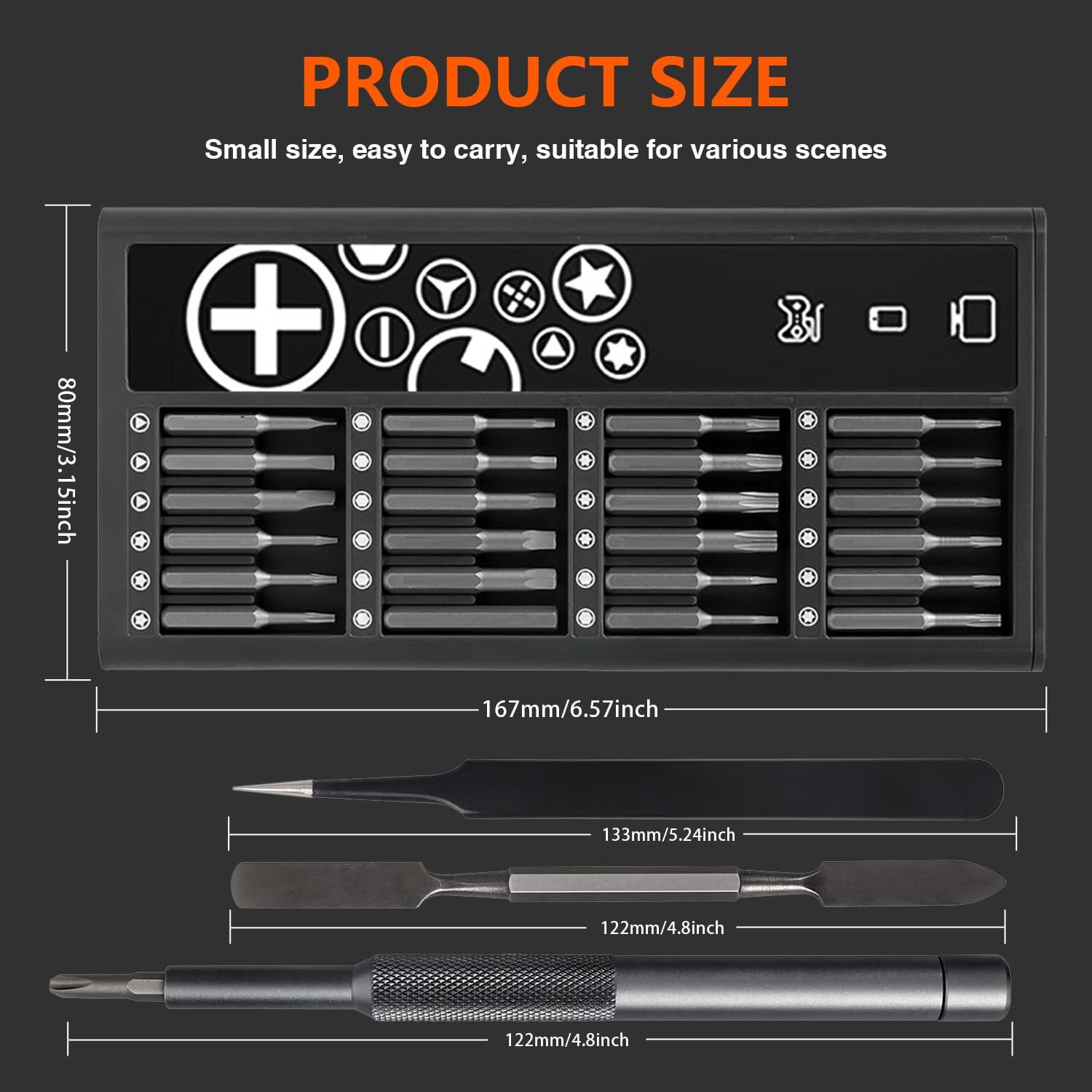 Set surubelnita 50 in 1 cu biti, Penseta si Spudger, Negru - Kit de ...