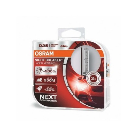 Set 2 Bec auto XENON Osram D2S Night Breaker Laser Xenarc +200% 35W ...