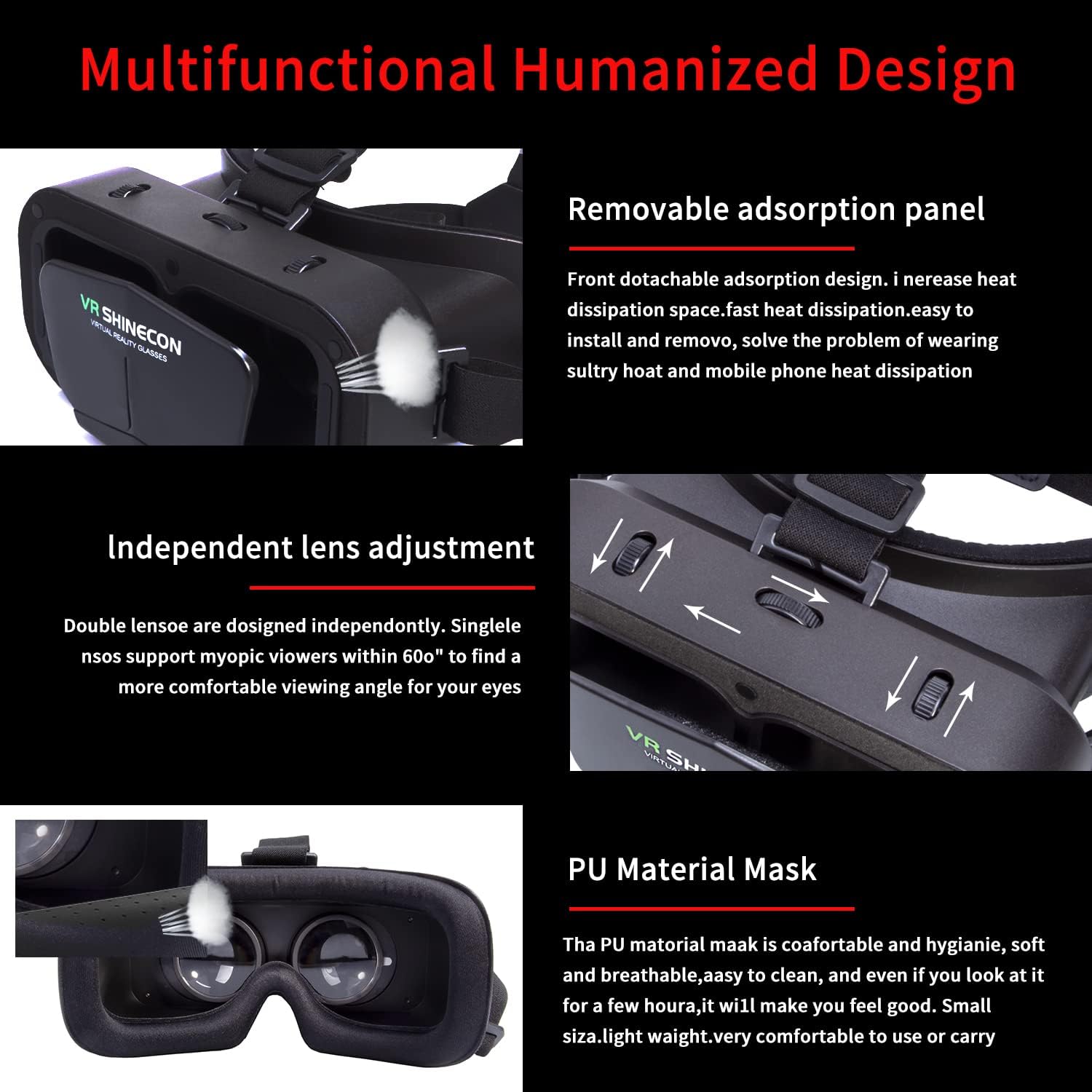 Ochelari mobili 3D VR digitali, EXCITAT, potriviti pentru TV, filme si ...
