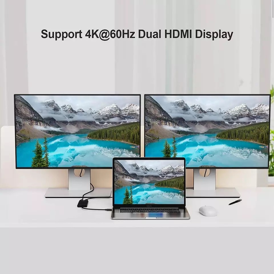 Docking Station USBC, 2 x 4K HDMI 2.0 60hz Type C Dual Display ...