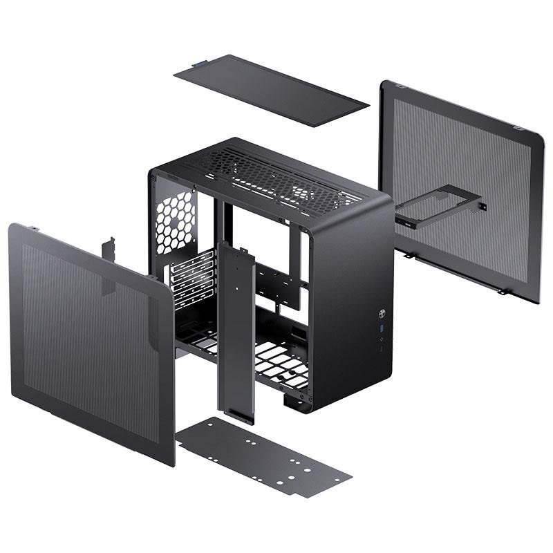 Carcasa Jonsbo U4 Mini Mesh, Mini Tower, Fara sursa, mATX, mITX Negru ...