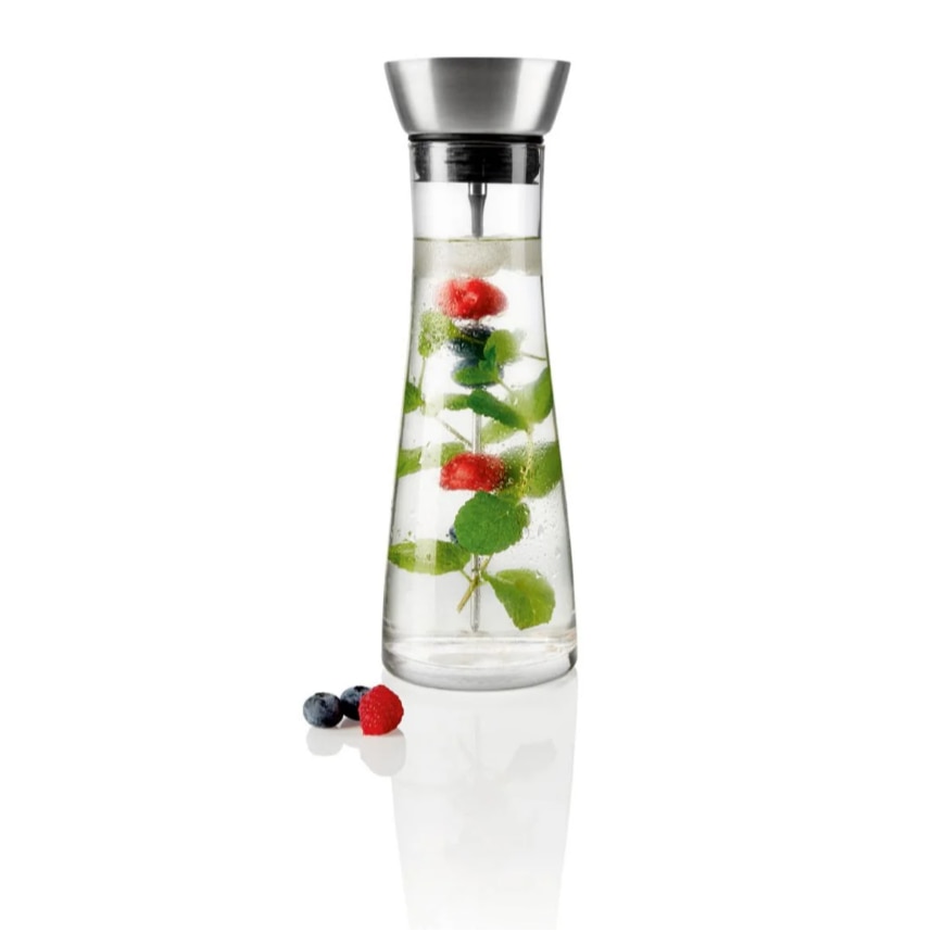 Carafa pentru apa Ernesto, 1 L, Transparent/Metal - eMAG.ro