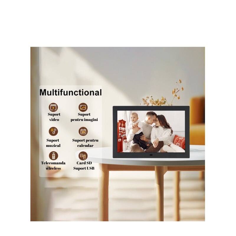 Rama foto digitala, model DPF-1005, alb, 10.1-inch, rezolutie foto 1280 ...