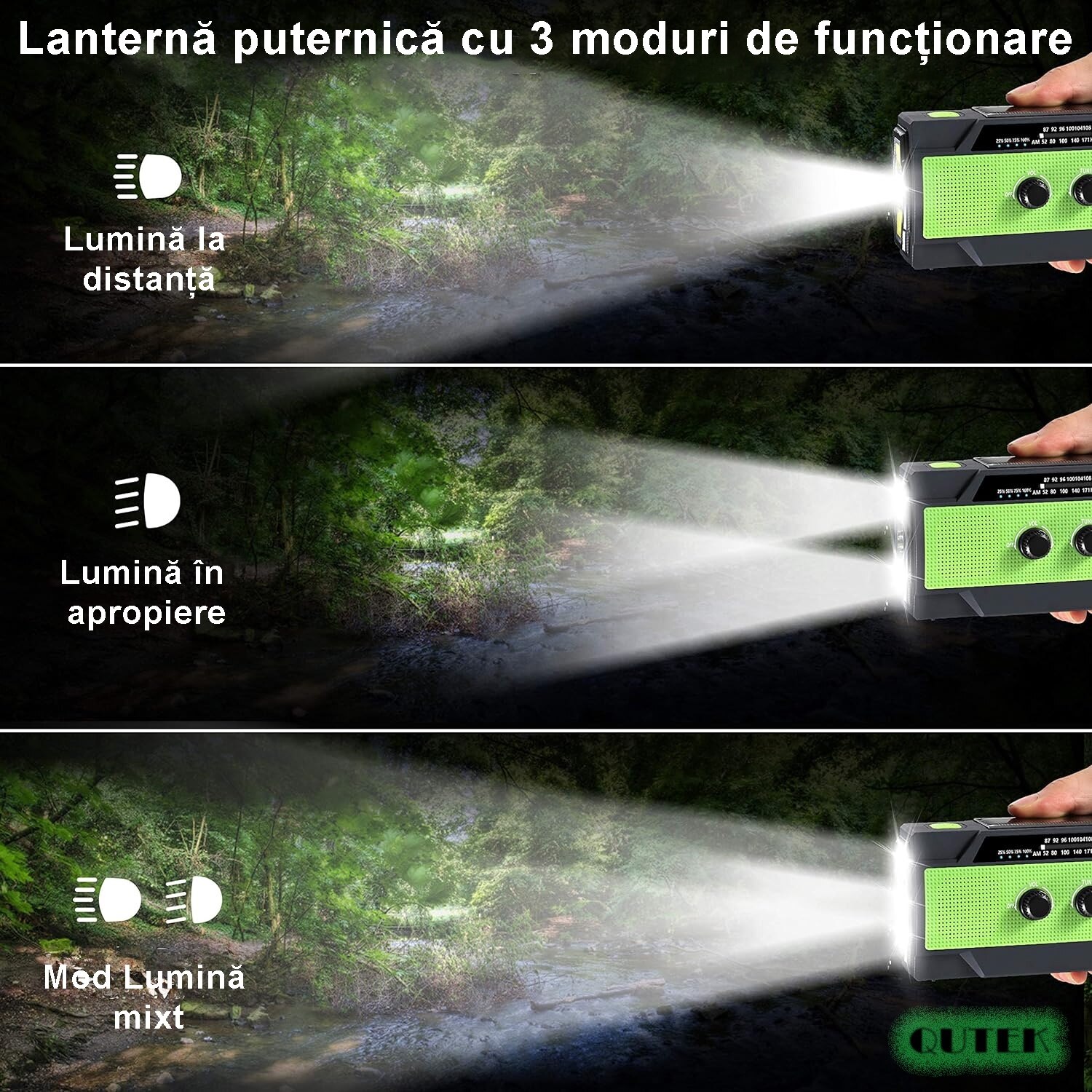 Radio portabil camping cu lampa LED, ajutor situatii de urgenta, cu ...