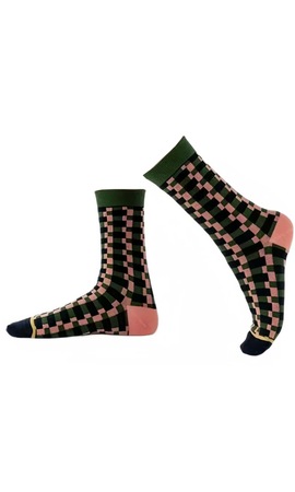 Sosete dama, Retro houndstooth, set 3 perechi, bumbac, marime 34-40 EU ...