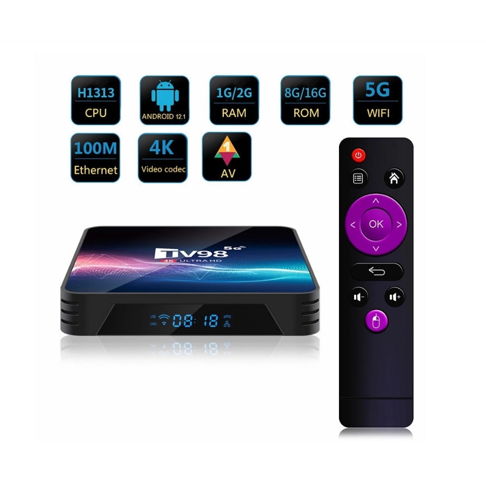 Set-top box, plug-in, 2+16GB, WiFi връзка, цифров екран, с дистанционно ...