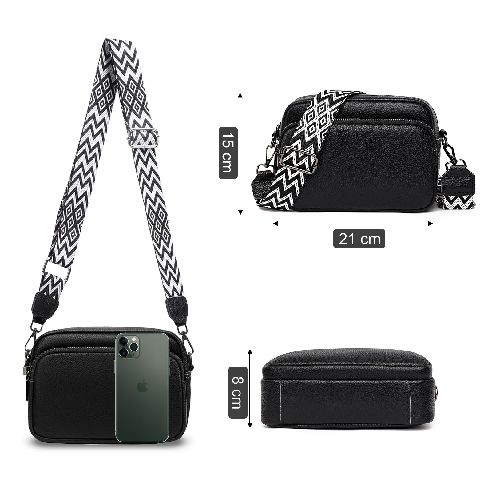 Geanta de umar dama, Piele naturala, Negru - eMAG.ro