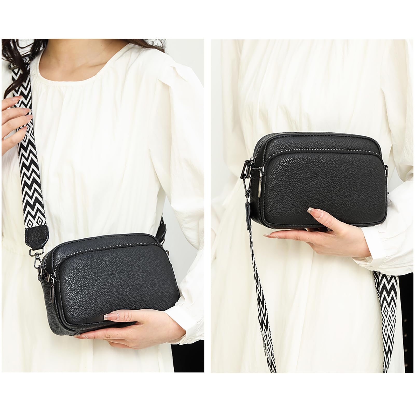 Geanta de umar dama, Piele naturala, Negru - eMAG.ro