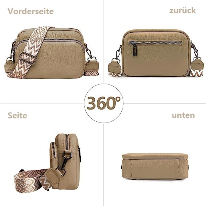 Geanta de umar dama, Piele naturala, Maro - eMAG.ro