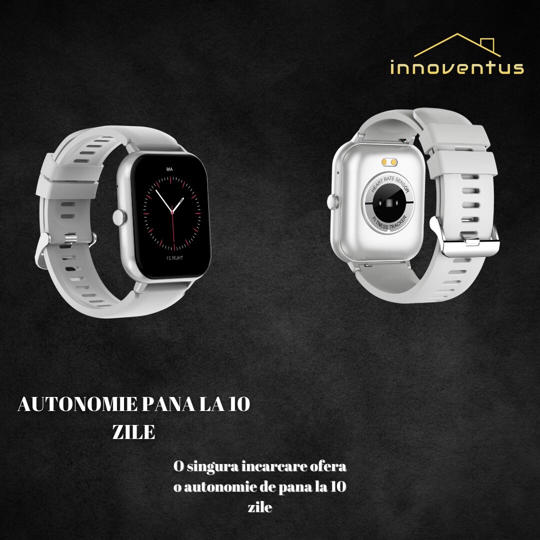 Ceas smartwatch by Innoventus®, inteligent, fitness, sport, rezistent ...