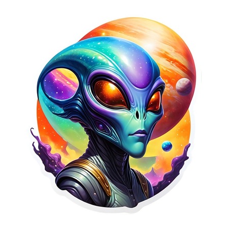 Sticker Extraterestru - Model - 73 - 5 CM - eMAG.ro