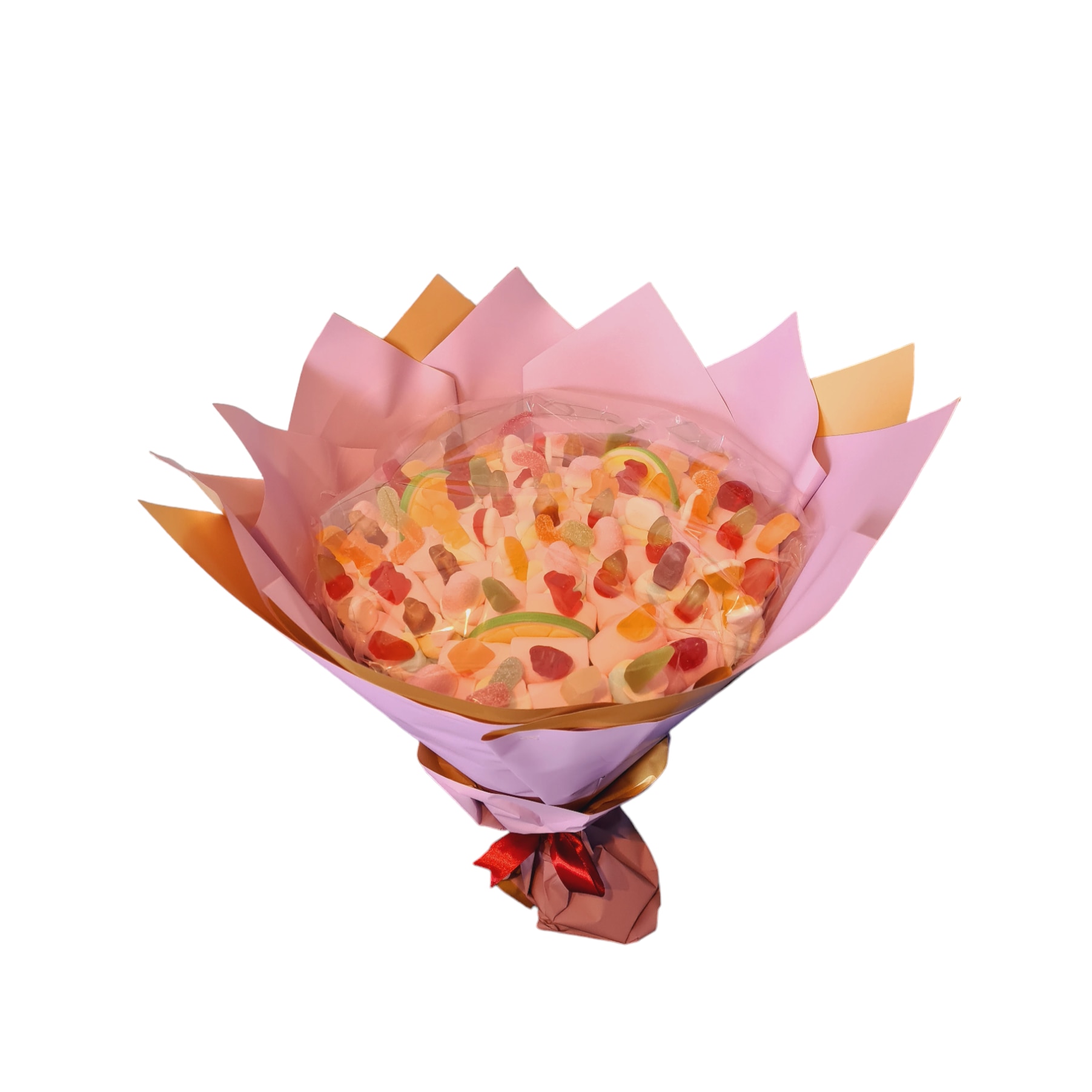 Buchet dulce din jeleuri, marshmallows si 3 acadele, 1 kg - eMAG.ro