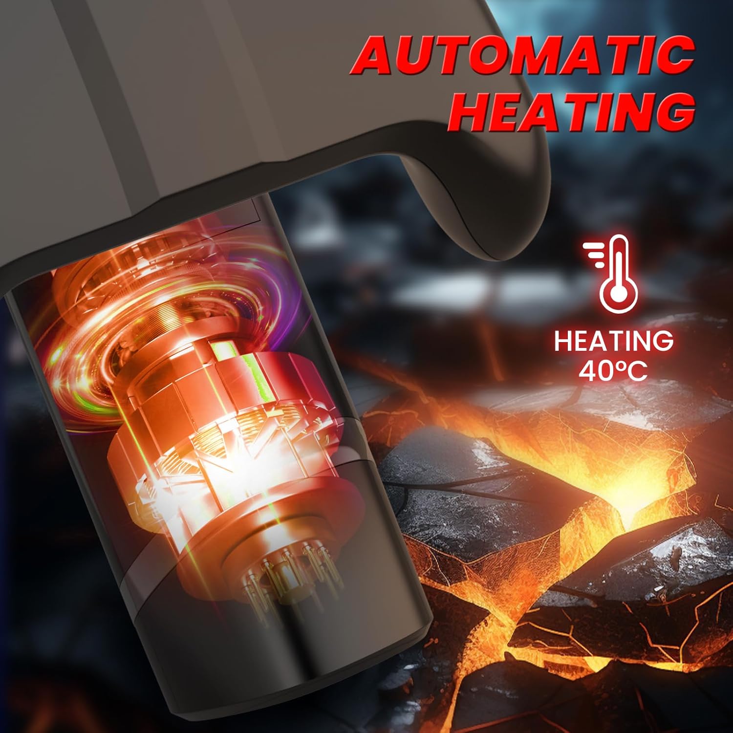 Aparat automat pentru masturbare masculina, Excitat®, 6 viteze, Incalzi, cu suport de telefon ...