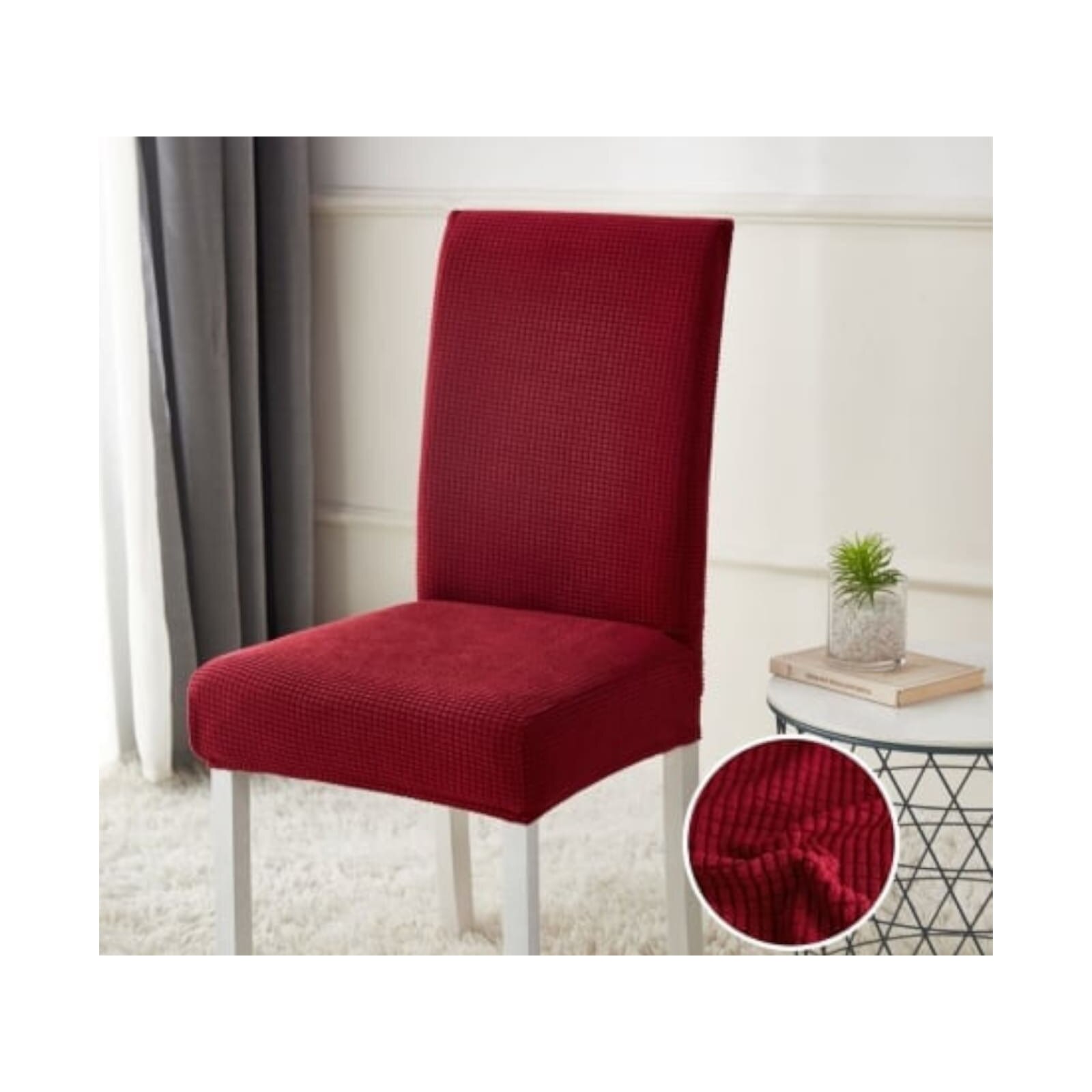 Set 6 Huse Elastice pentru Scaun, Universale, Cocolino, Material Bumbac ...